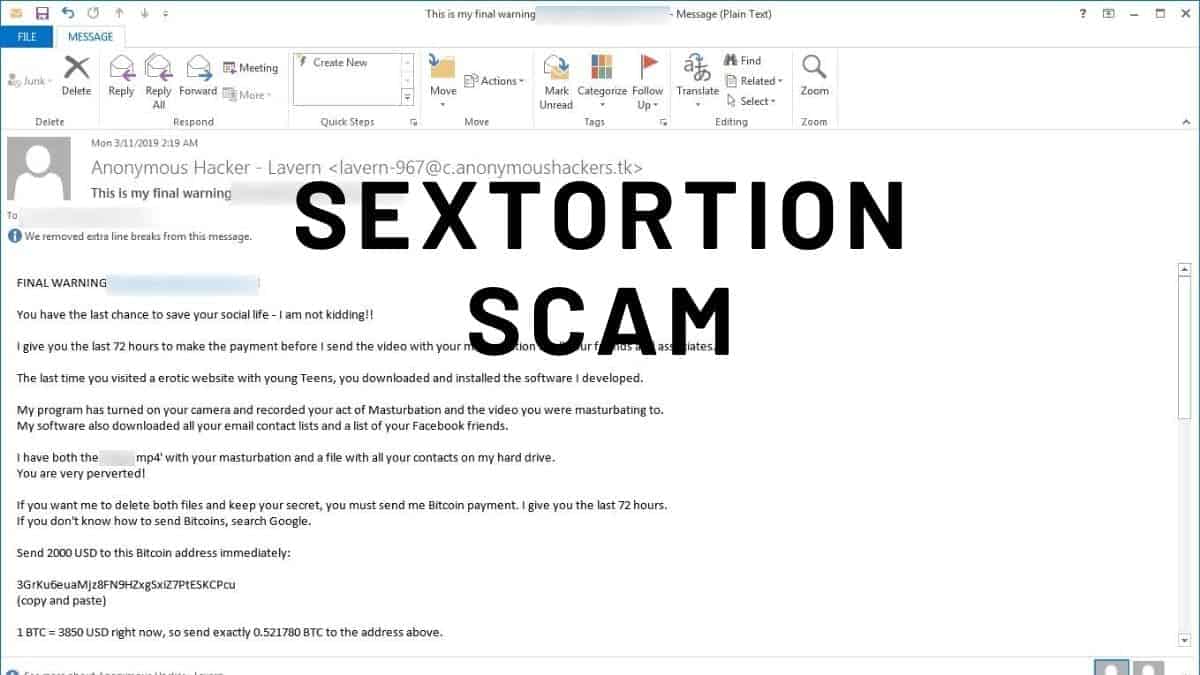 What is Sextortion malware scam? and how to protect yourself from it - The Tech Outlook