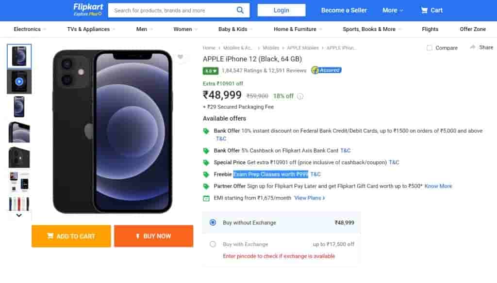 The Apple iPhone 12 at an 18% Off on Flipkart: Don't Miss the Deal ...