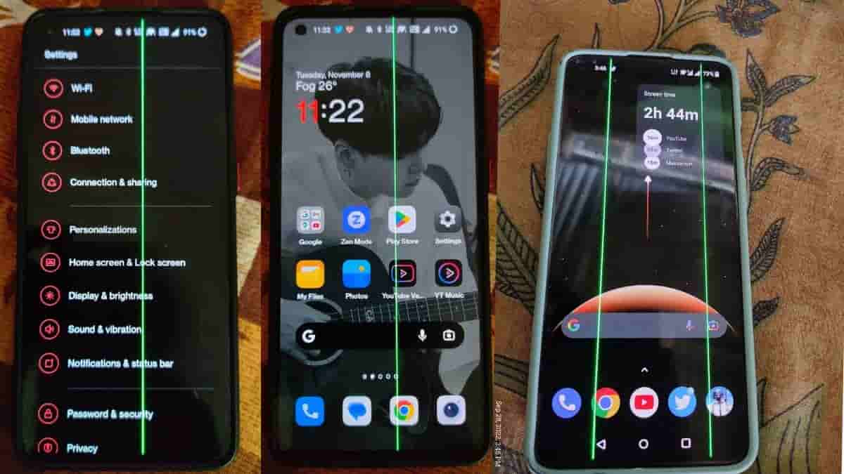 Update OnePlus 8T User Complains About A Green Line In Their Display Update OnePlus 8T User Complains About A Green Line In Their Display