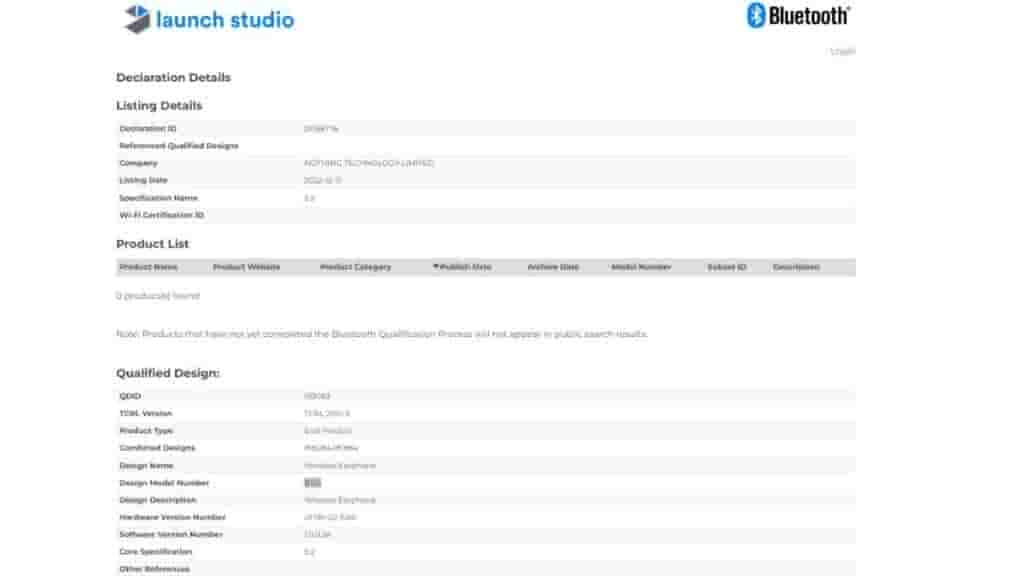 Nothing B155 TWS Receives the Bluetooth SIG Certification: What about the Nothing Ear(stick ...