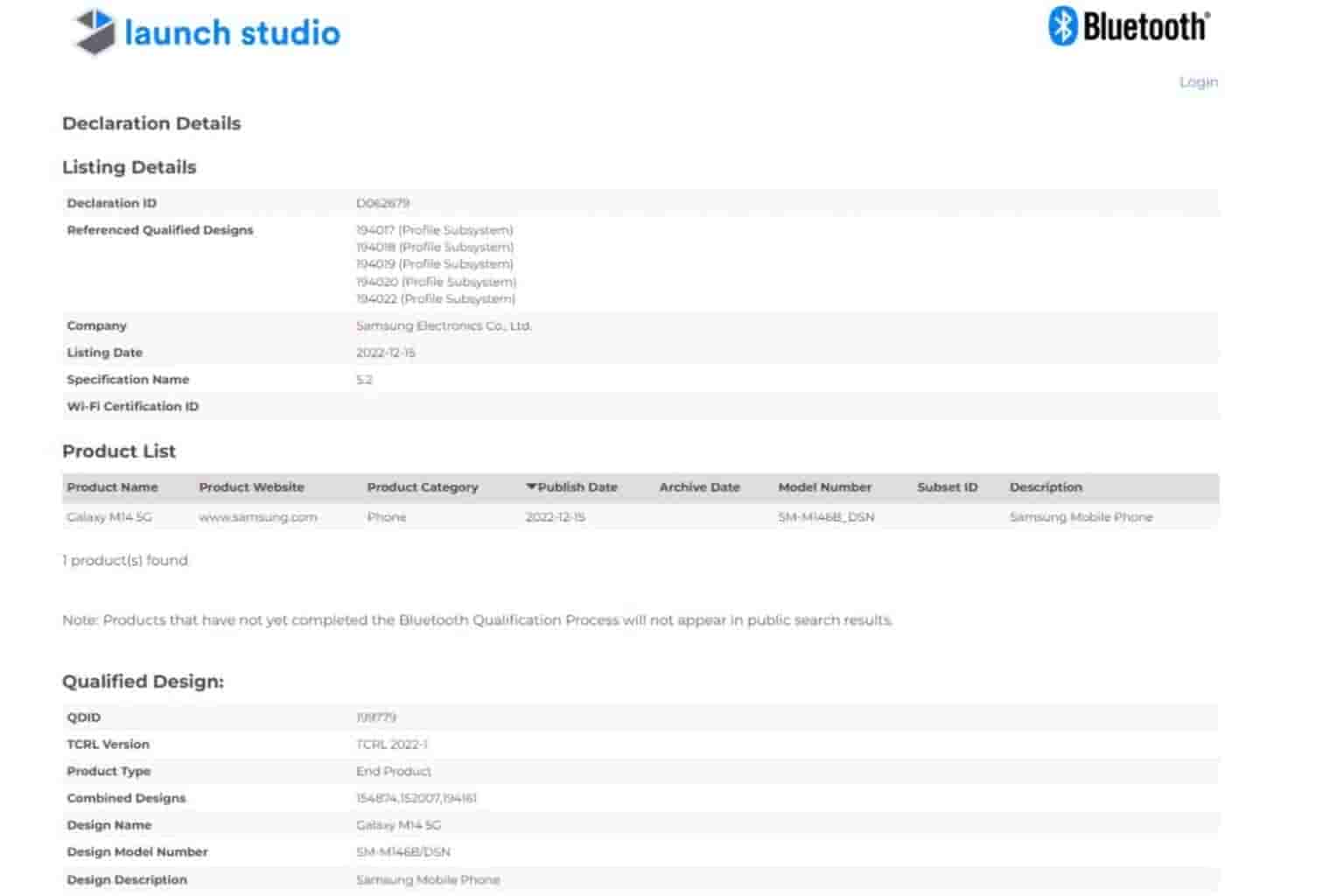 Samsung Galaxy M14 5G Receives Bluetooth SIG Certification: Here's What ...
