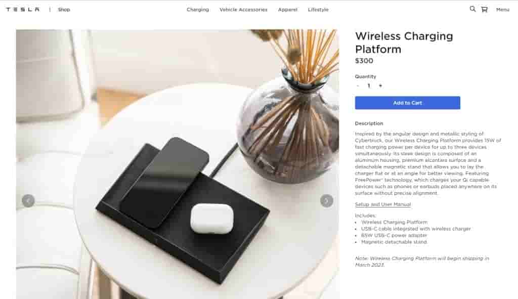Get Tesla's Wireless Charging Platform at $300 on the Brand's Official ...