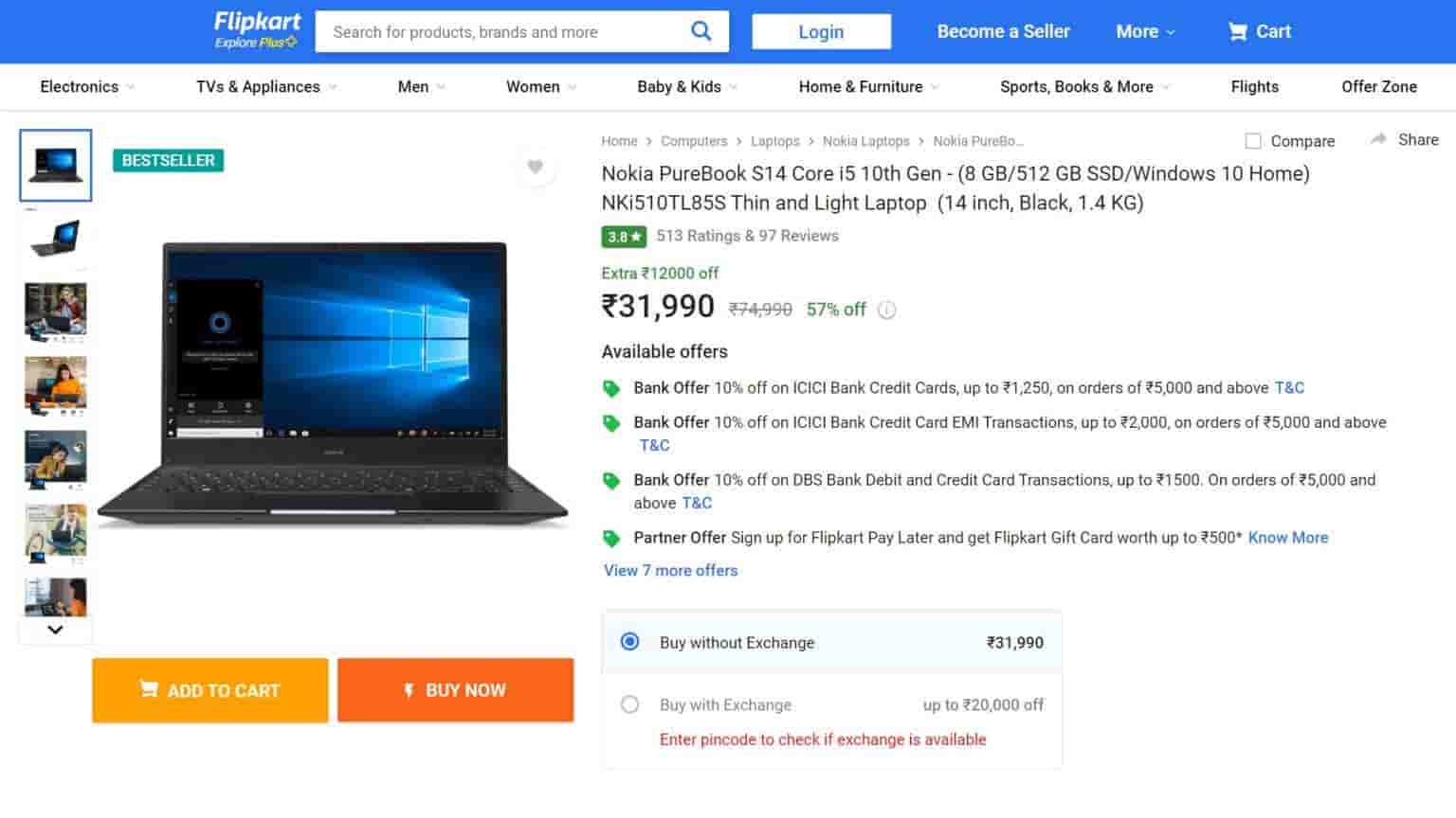 Nokia PureBook S14 Core i5 10th Gen Laptop is Here on Flipkart at an ...
