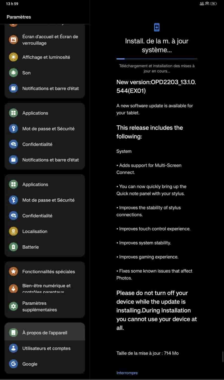 OnePlus Pad Receives its First Firmware Update: Version OPD2203_13.1.0. ...