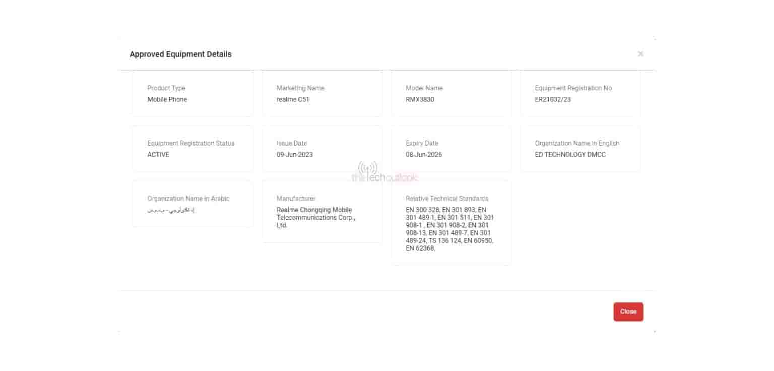 Realme C51 Receives the TDRA Certification: Here's More About it - The ...