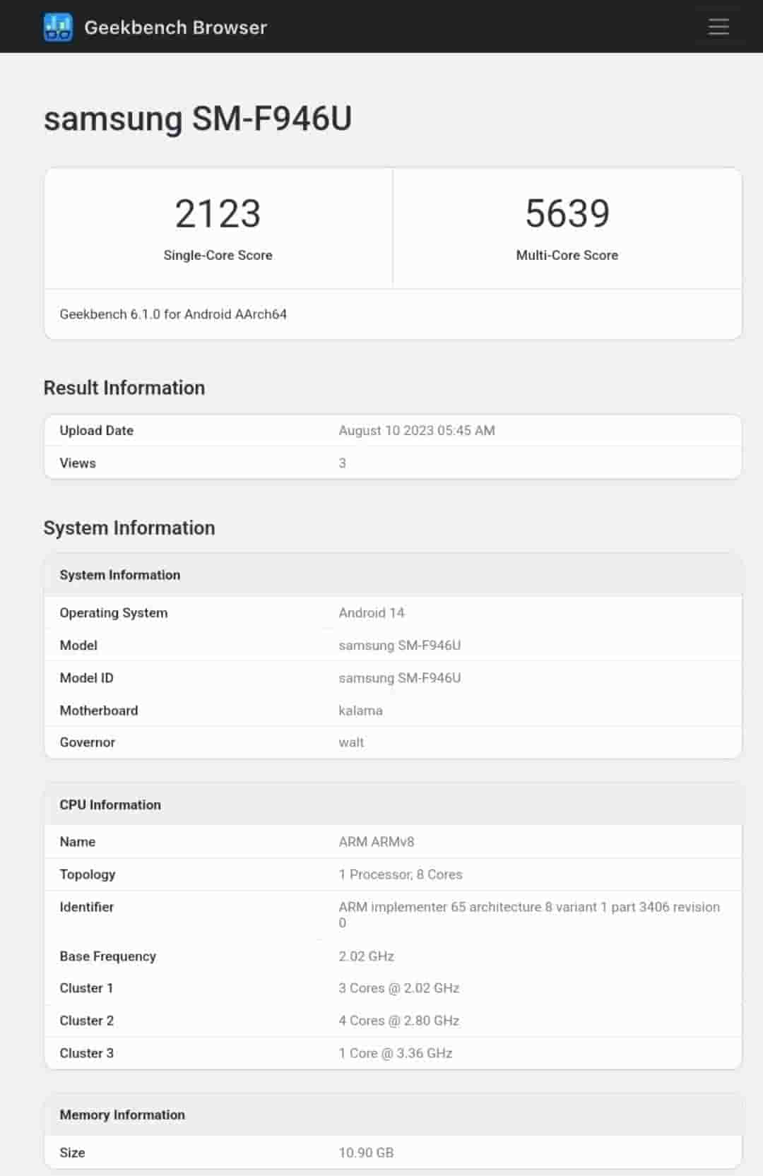 Samsung Galaxy Z Fold 5 Spotted Again on the Geekbench Database with ...