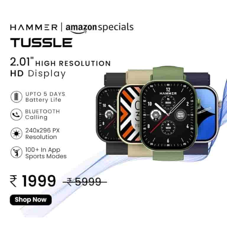 Limited period 67% discount on the HAMMER Tussle 2.01-inch HD Display ...