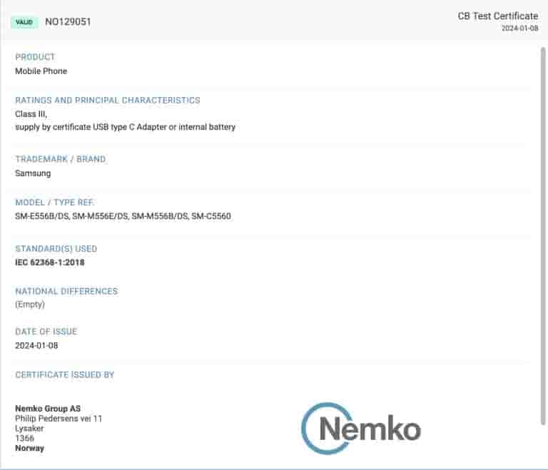 Samsung Galaxy F55 5G smartphone bags BIS India certification and Nemko certification - The Tech ...