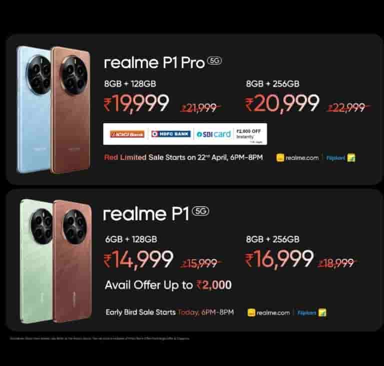 Realme P1 And P1 Pro Smartphones Launched In India At The Starting ...