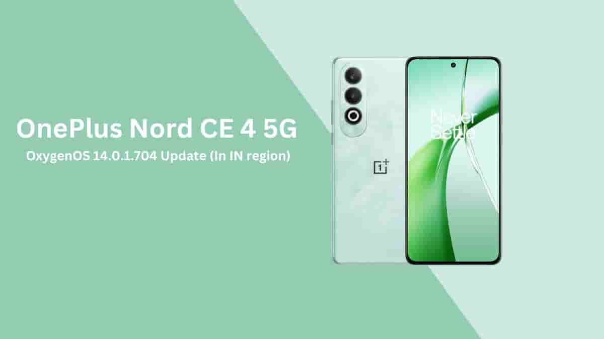 OnePlus Nord CE4 gets a major OxygenOS 14.0.1.704 update with new animations and touch control ...