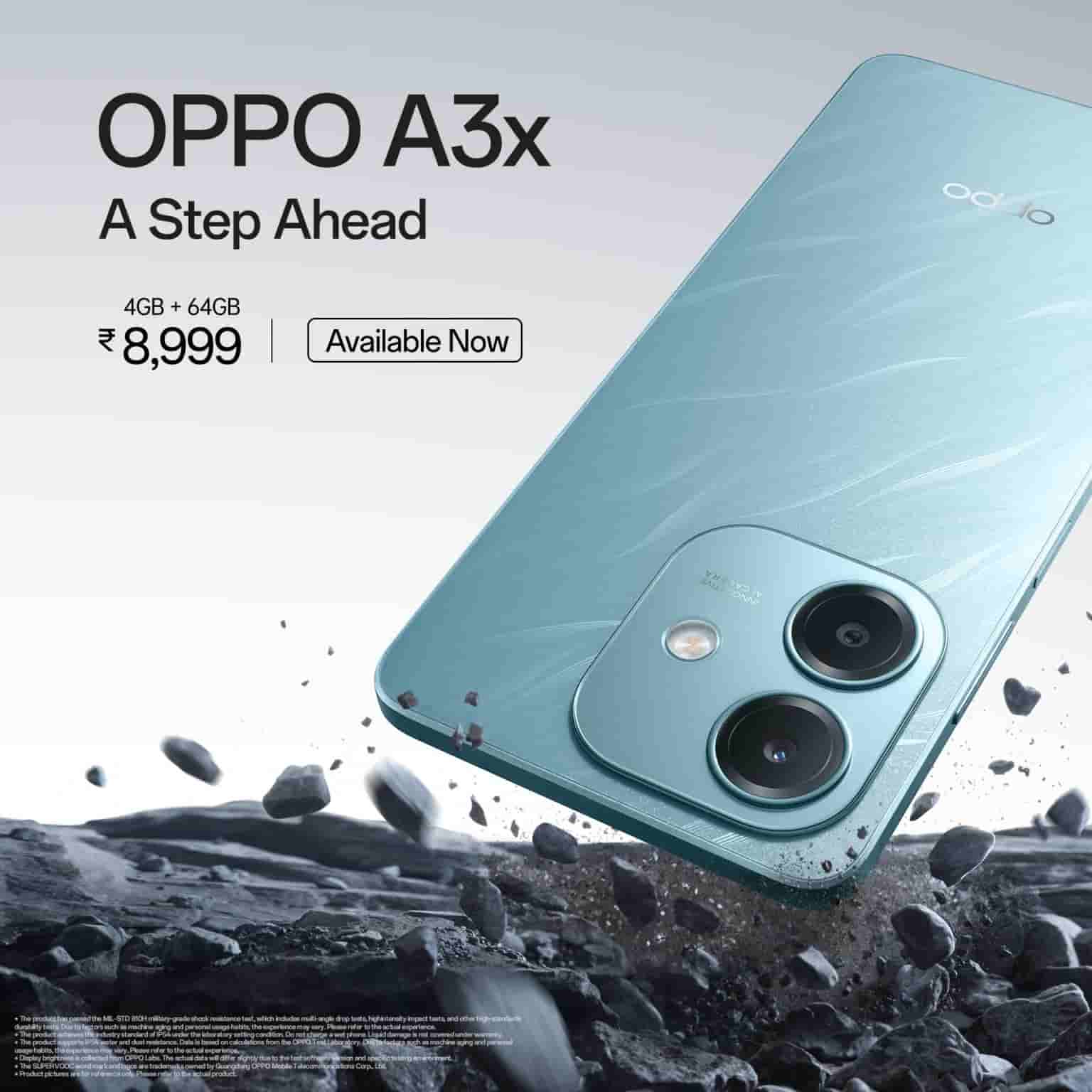 Oppo has now launched the 4G variant of the Oppo A3x in the Indian ...