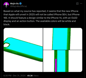 Apple's Next 4th Generation SE Model, iPhone 16E, Design and Color ...