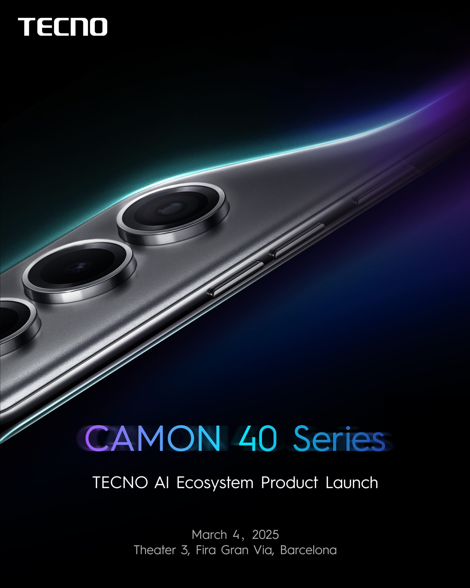 Tecno to officially unveil Camon 40 Series, Megabook S14 laptop and AI Glass series on 4th March ...