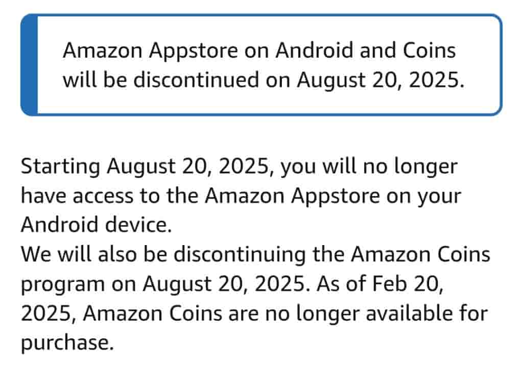 Amazon to shut down its Android App Store from 20th August, 2025 ...