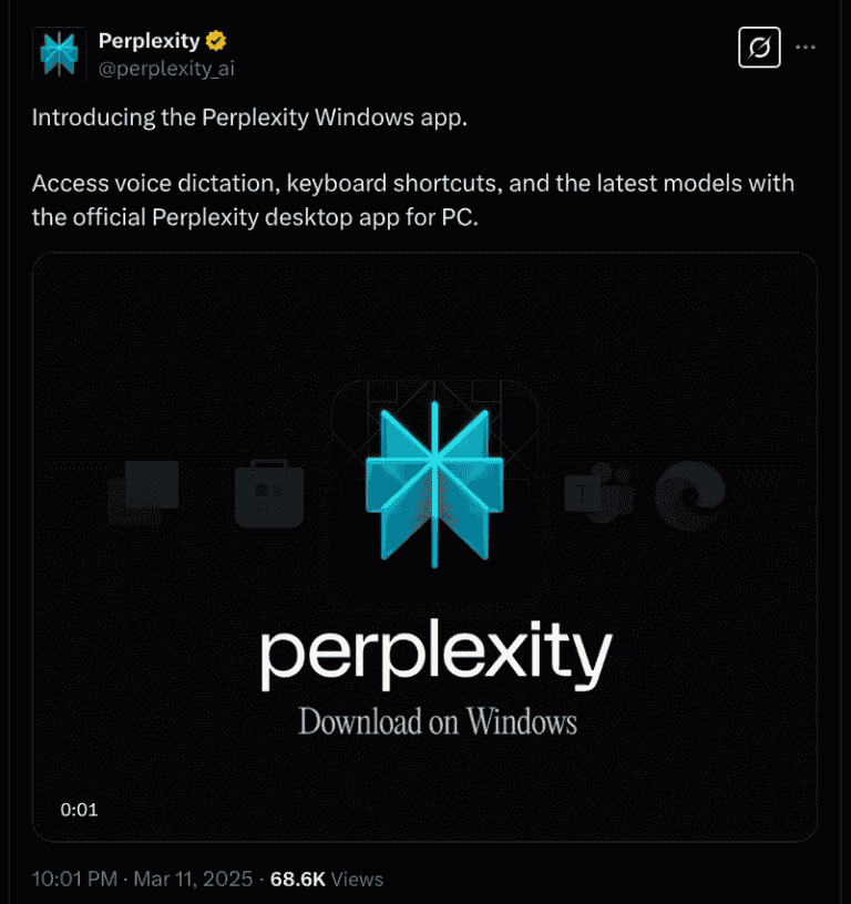 Perplexity Windows App Introduced With Voice Dictation, Keyboard ...