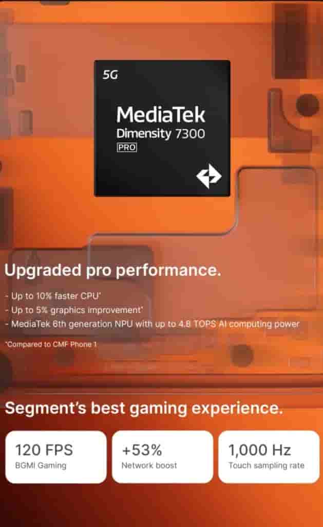 CMF Phone 2 Pro confirmed to be powered by MediaTek Dimensity 7300 Pro 5G SoC - The Tech Outlook