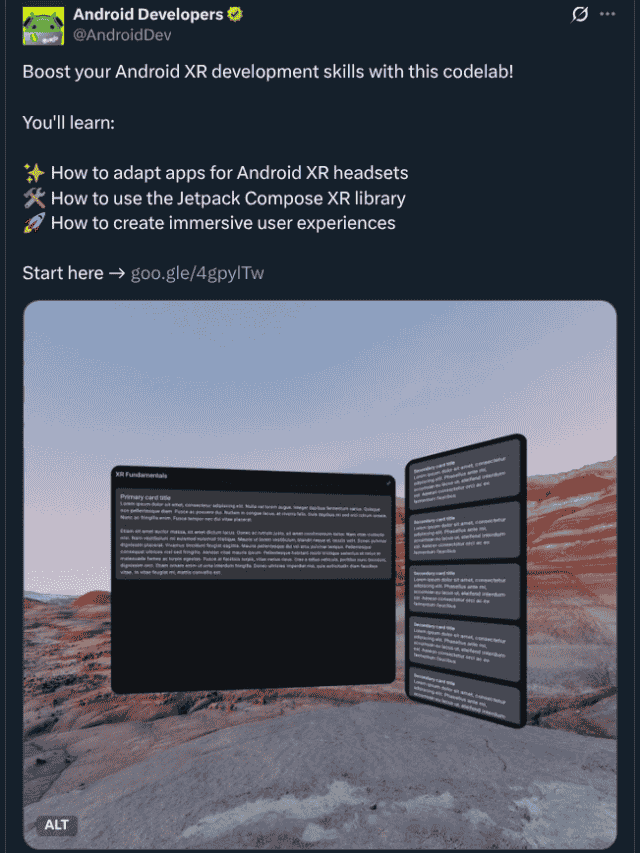 Learn How to Enhance a Single Screen App and Offer an Immersive User Experience for Android XR ...