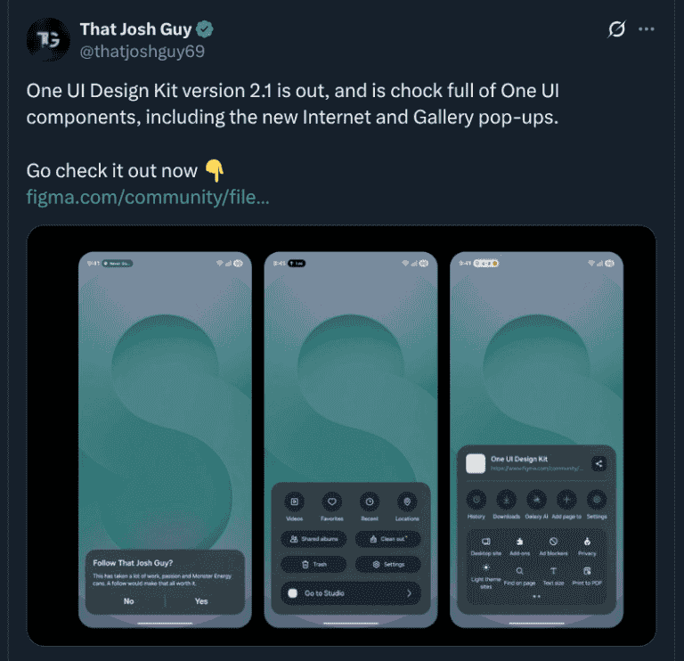 One UI Design Kit Version 2.1 Now Available, Featuring Many New One UI ...