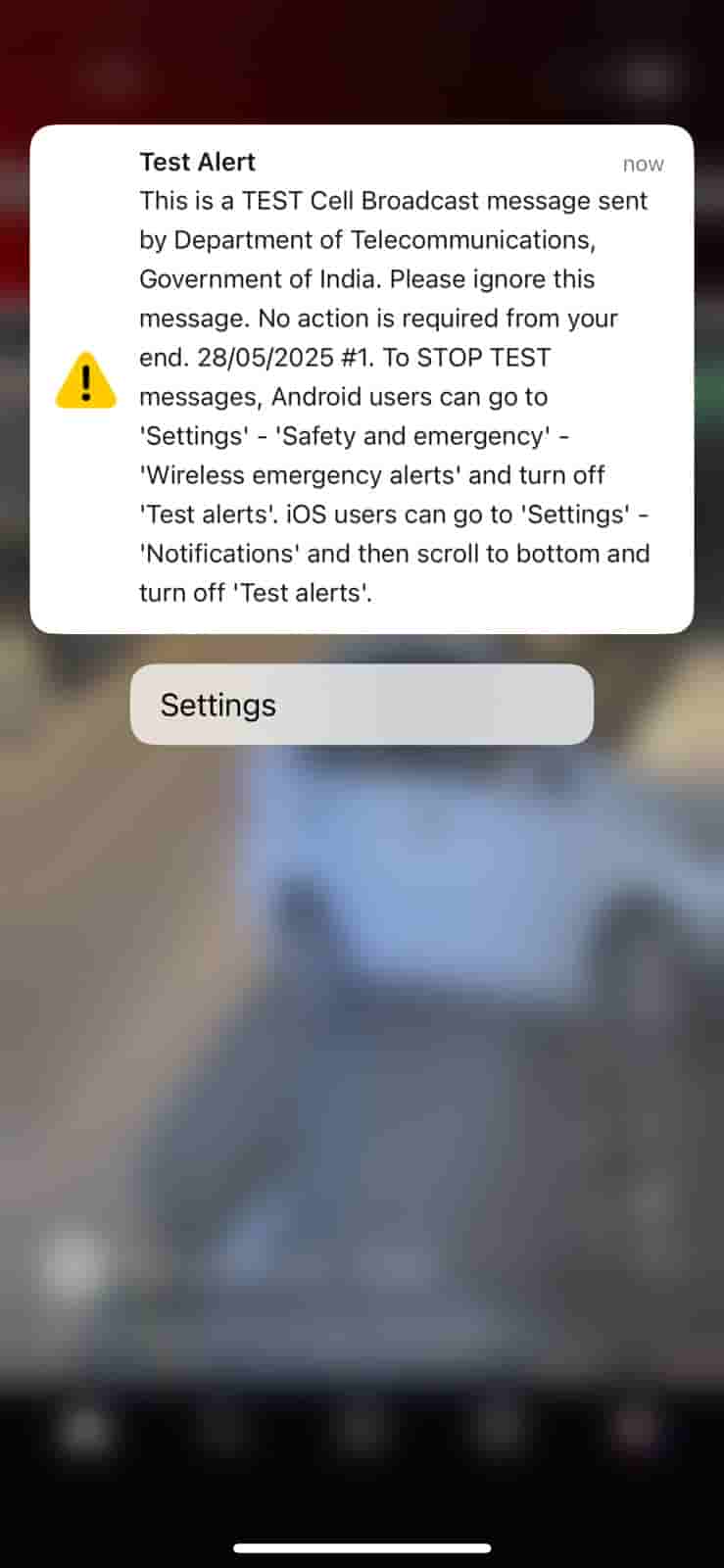 Department of Telecommunications in India Sends 'Test Cell Broadcast ...