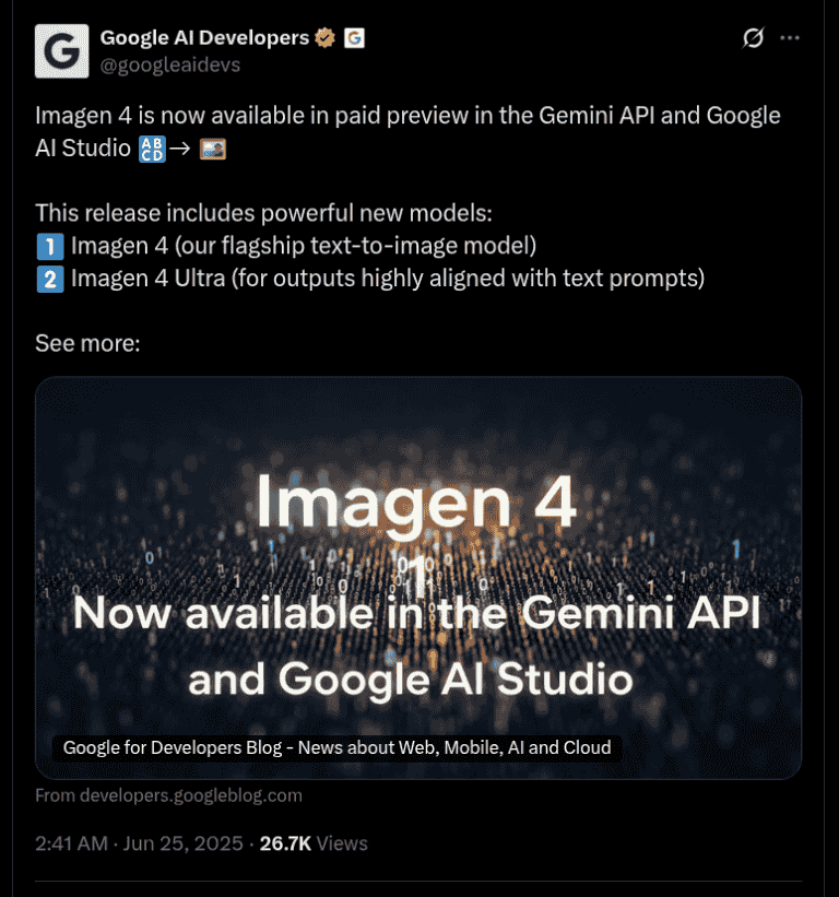 Google Brings the New Imagen 4 Models in the Gemini API and Google AI ...