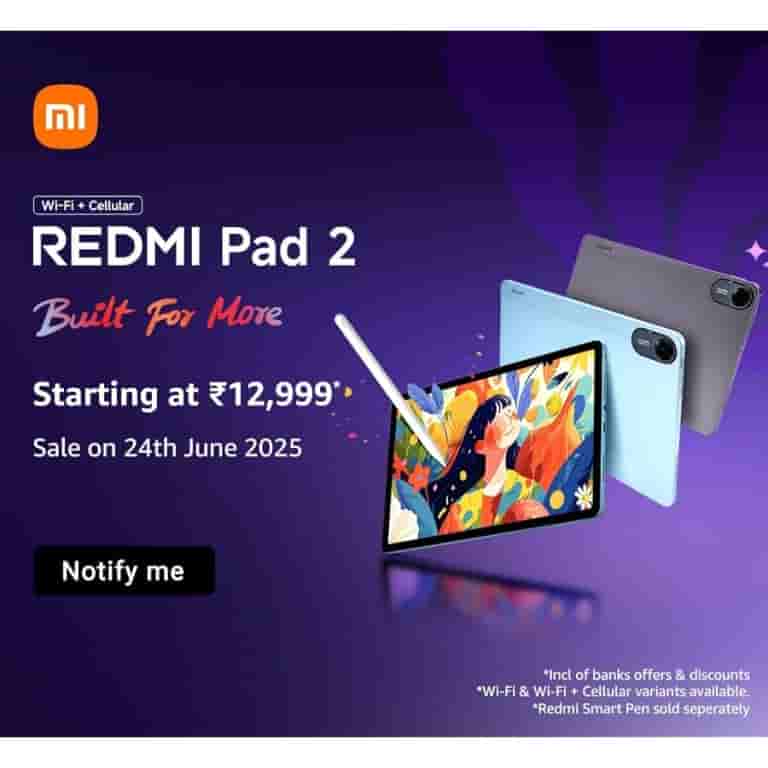 Redmi Pad 2 LTE +Wifi variant with Helio G100 Ultra and 11" 2.5K ...