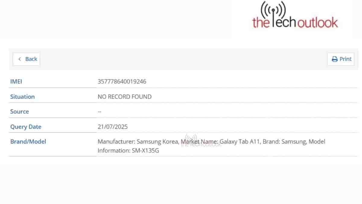 Samsung Galaxy Tab A11 LTE version spotted on FCC and IMEI databases - The Tech Outlook