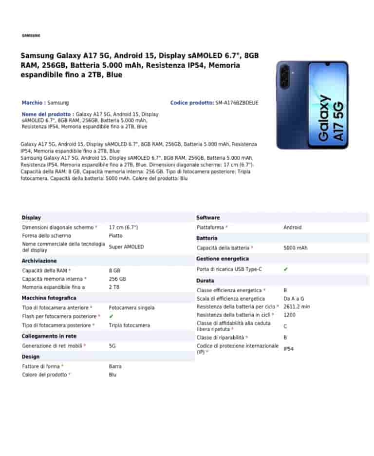 Samsung Galaxy A17 5G render images and key specs revealed; Samsung ...