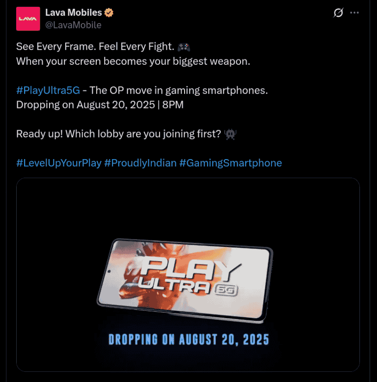 Lava Play Ultra 5G Smartphone Launch Date in India Officially Announced ...