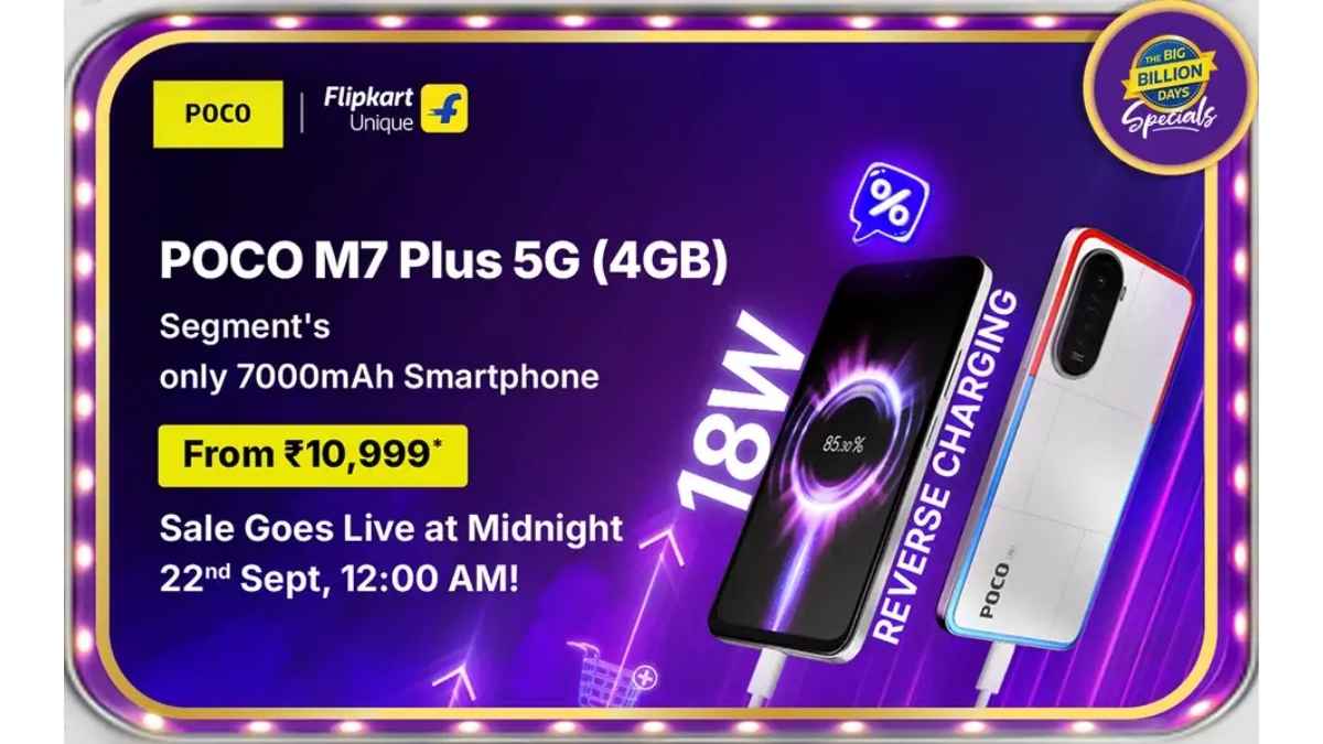 Poco M7 Plus 5G New 4GB RAM Model to Be Available in India from September 22 - The Tech Outlook