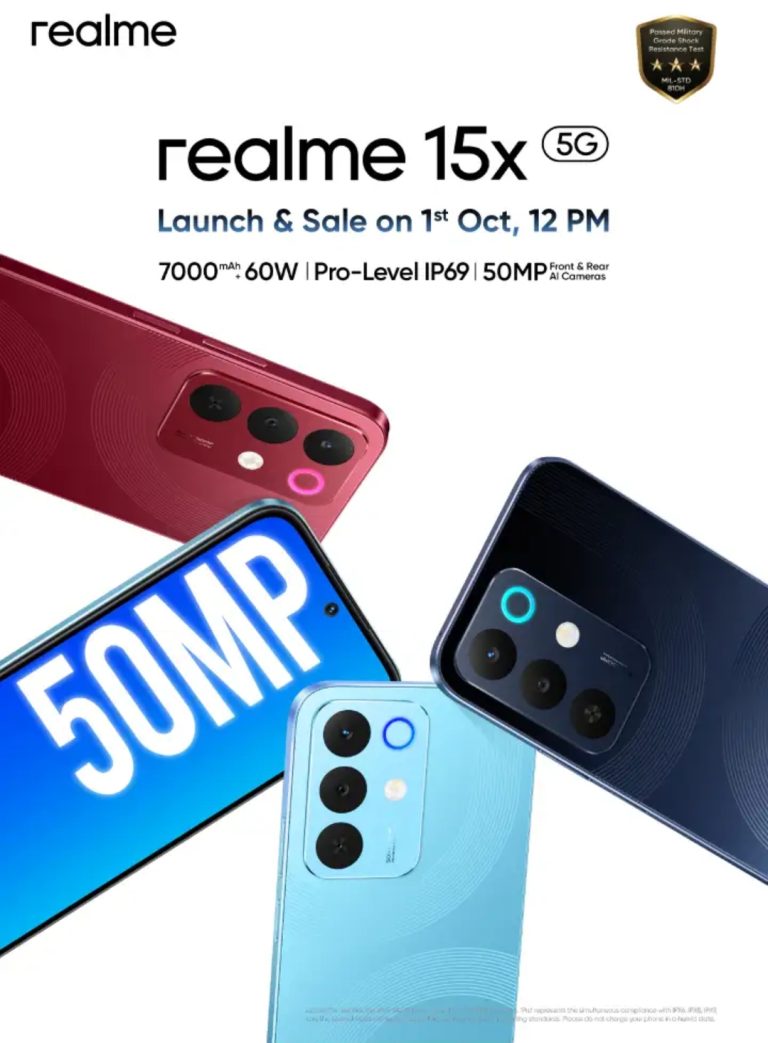 Realme 15x 5G to go on sale in India on 1st October via Flipkart; Key ...