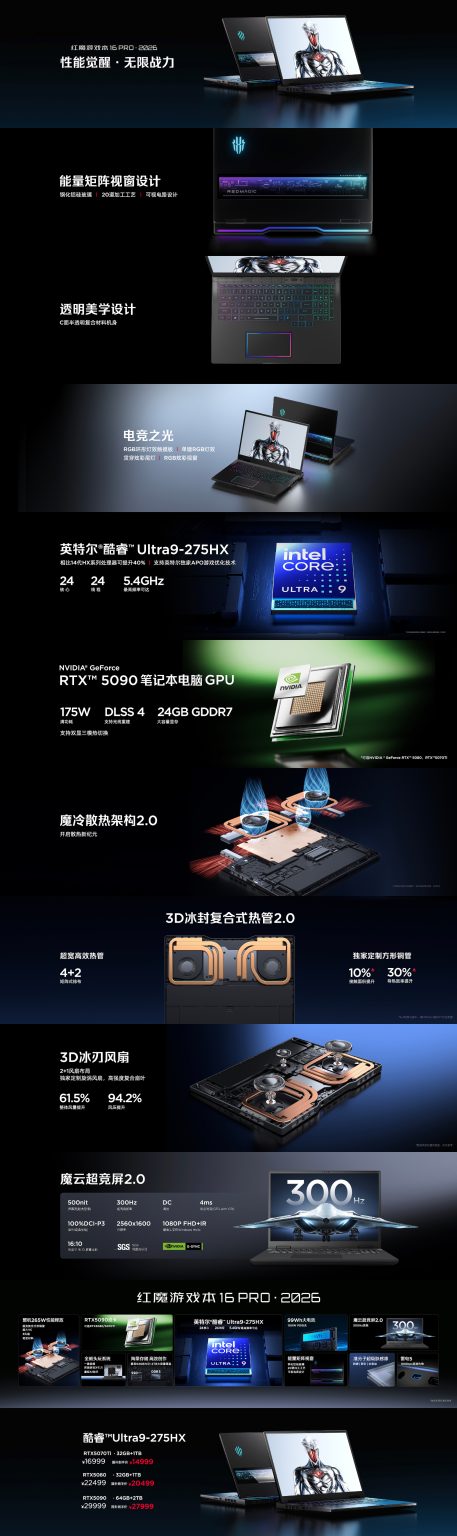 RedMagic Gaming Laptop 16 Pro (2026) debuts in China with Intel Core ...