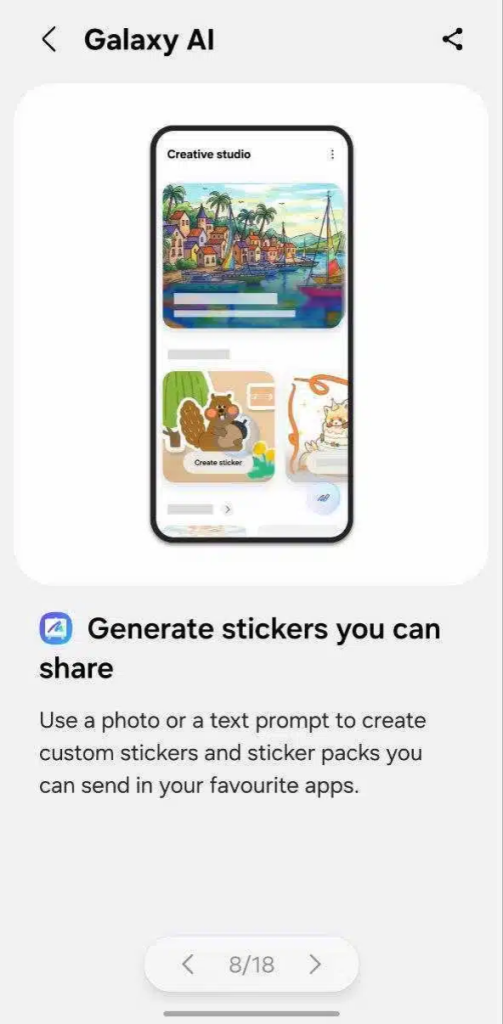 One UI 8.5 may let you create custom stickers and sticker packs using a ...