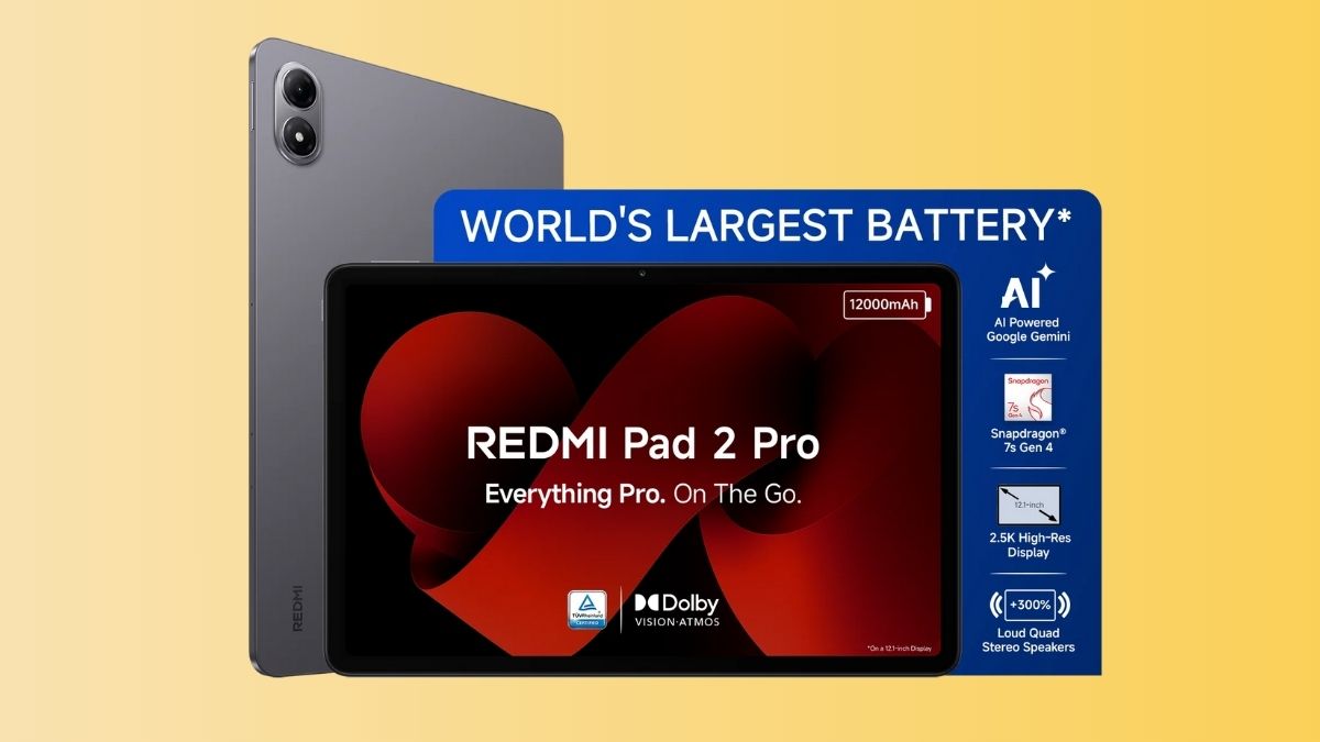 Redmi Pad 2 Pro with Snapdragon 7s Gen 4 SoC, 12,000mAh battery and 33W ...