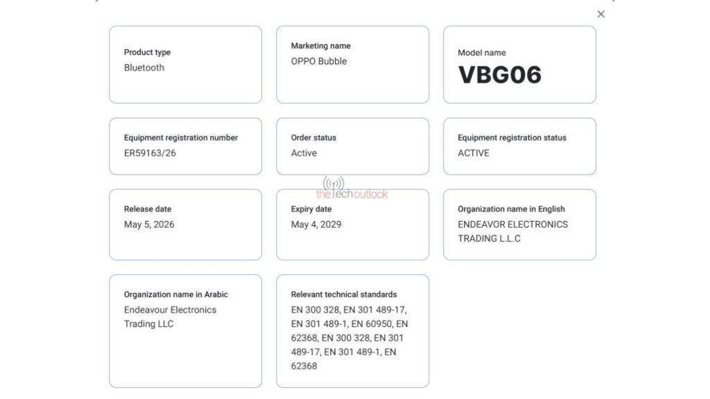 Poco Pad C1 and Oppo Bubble Appear on UAE’s TDRA Certification ...