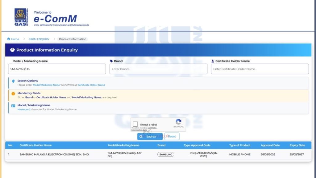 Samsung Galaxy A27 5G Makes Its Way to Malaysia’s SIRIM Certification ...