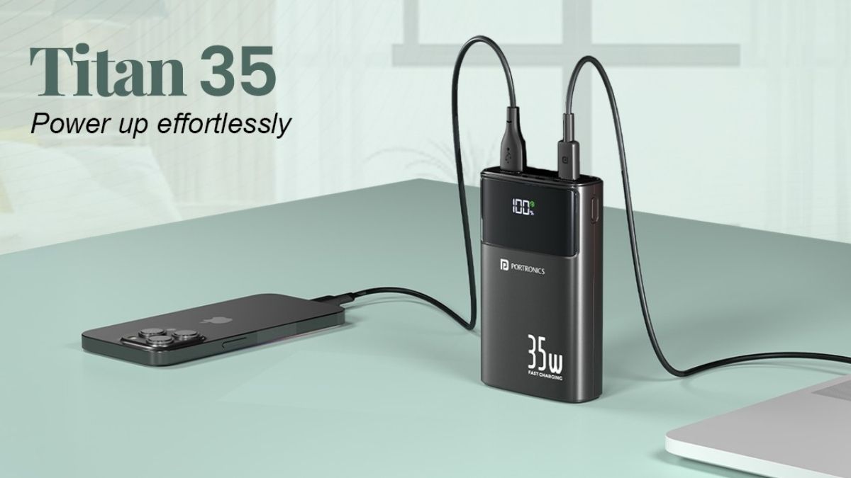 Portronics Titan 35 Power Bank With 20,000mAh Battery Capacity, 35W ...