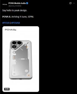 Tecno Pova 8 India Launch Date Confirmed for June 11th, Design Teased ...